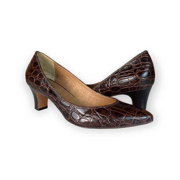 Corso Como | Shoes | Corso Como Snake Print Leather Pin Up Pointy Toed ...